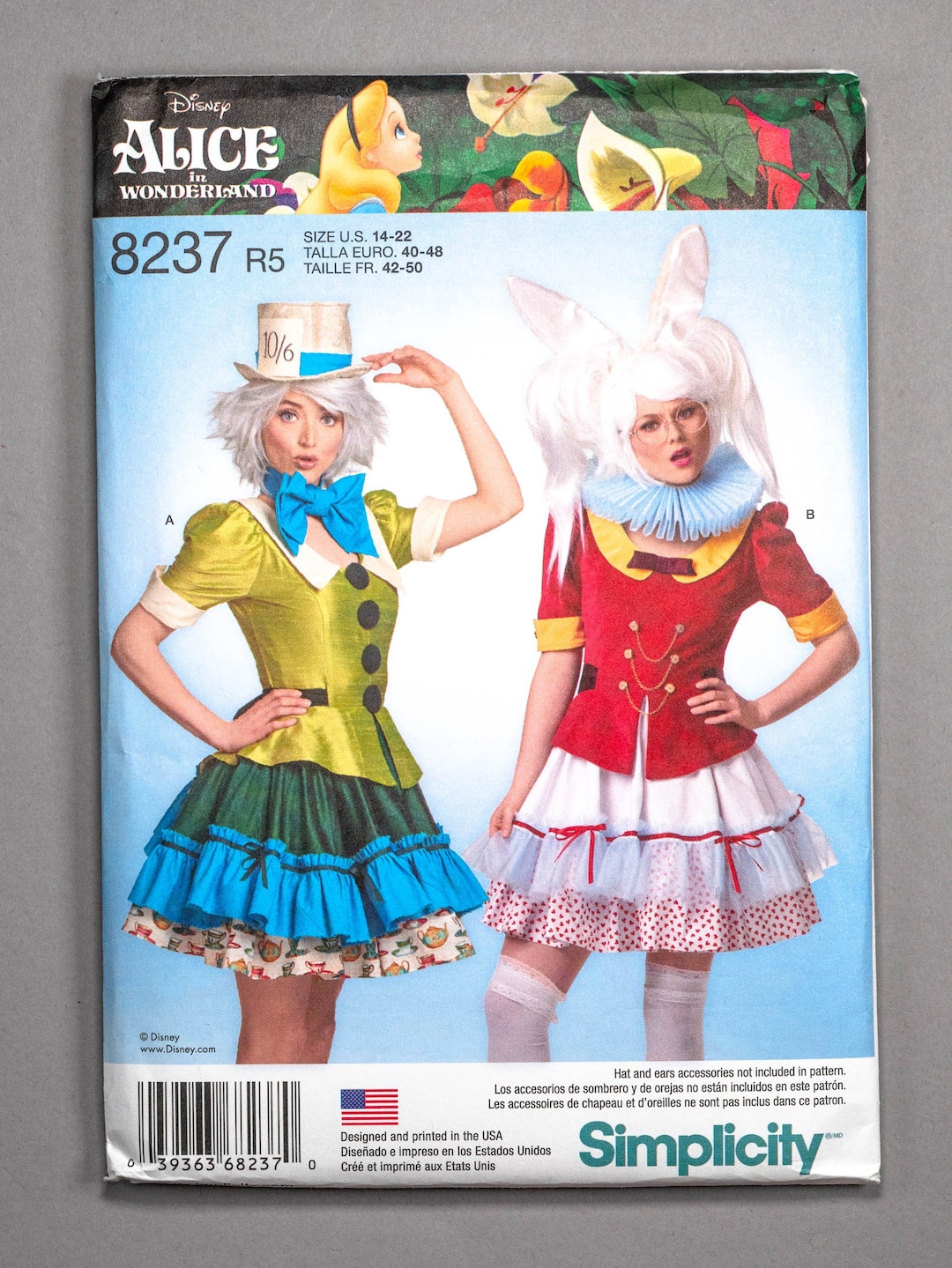 S8234 | 14-22 | Simplicity 8234 Disney Alice in Wonderland Mad Hatter ...