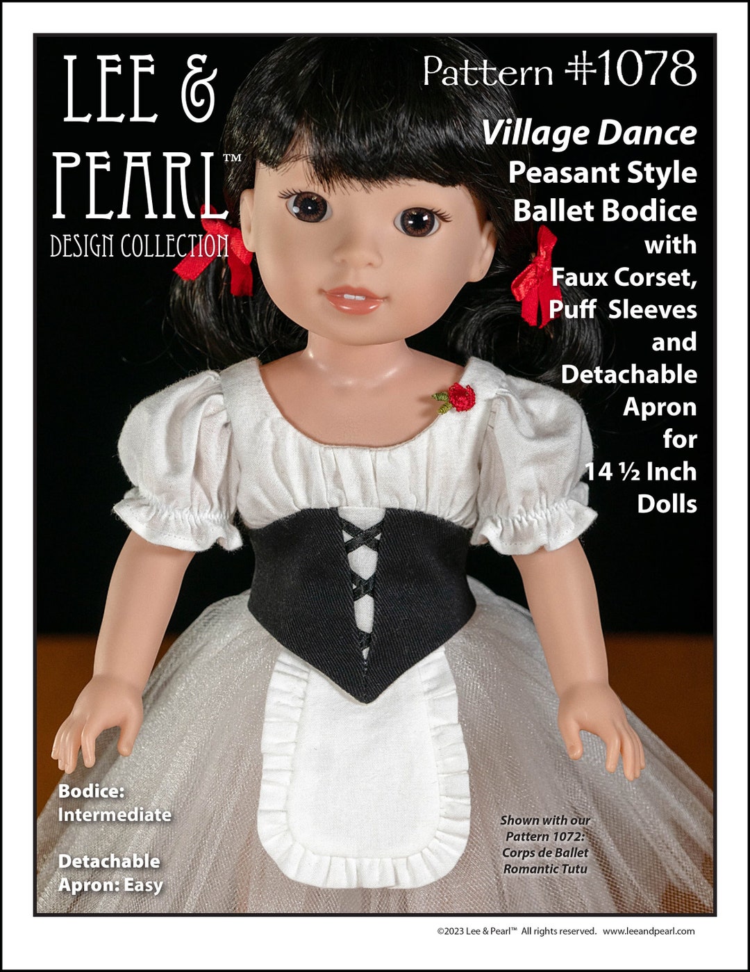 L&P 1078: Village Dance Peasant Style Ballet Bodice + Apron Pattern for ...