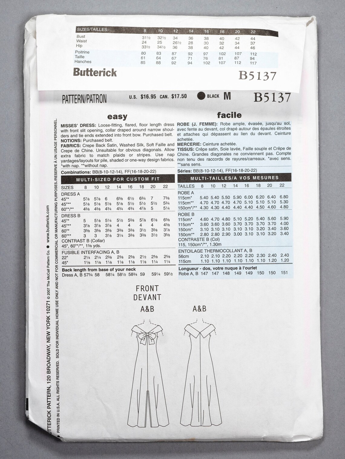 B5137 16-18-20-22 Butterick 5137 Retro '48 Women's - Etsy