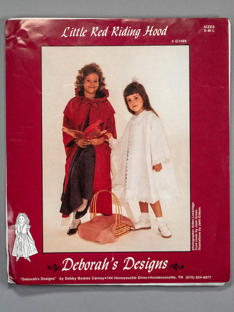 Deborah's Designs Little Red Riding Hood G1489 | Szs 3-12 | Kids Girls ...