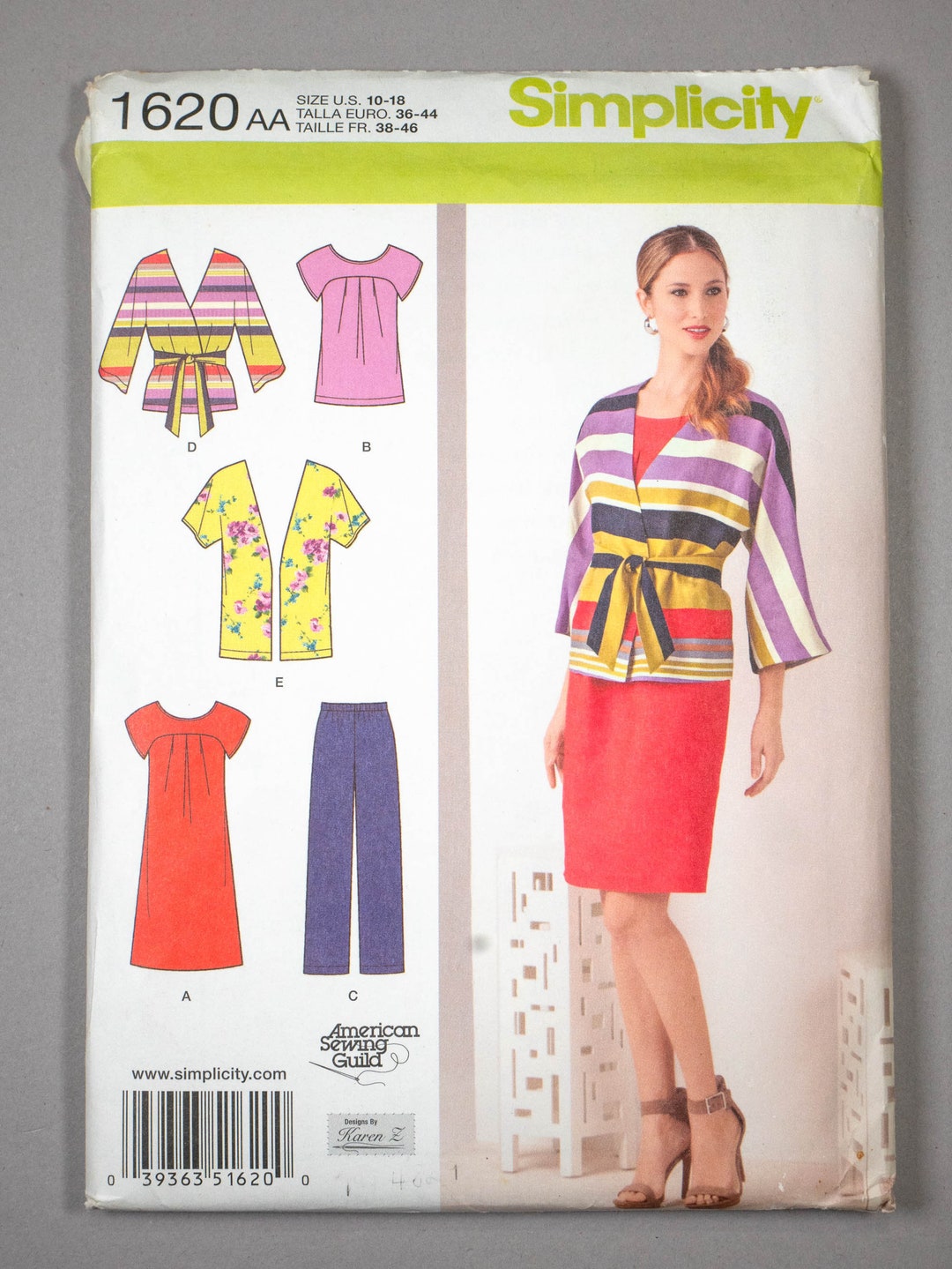S1620 Szs 10-18 Simplicity 1620 Casual Separates Ensemble Sewing ...