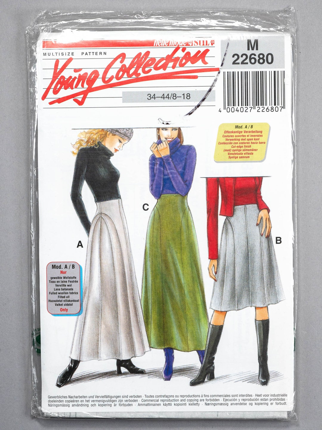 Neue Mode Stil M22680 US Szs 8-18 Young Collection 22680 Flared Skirt ...