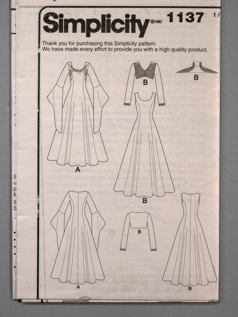 S1137 Sz 14-22 Simplicity 1137 Queen of the North Dragon - Etsy