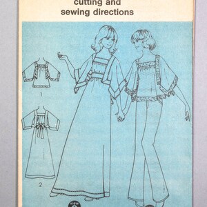 S7772 Small Simplicity 7772 Retro 1970s 70s Junior Teen Pullover Maxi ...