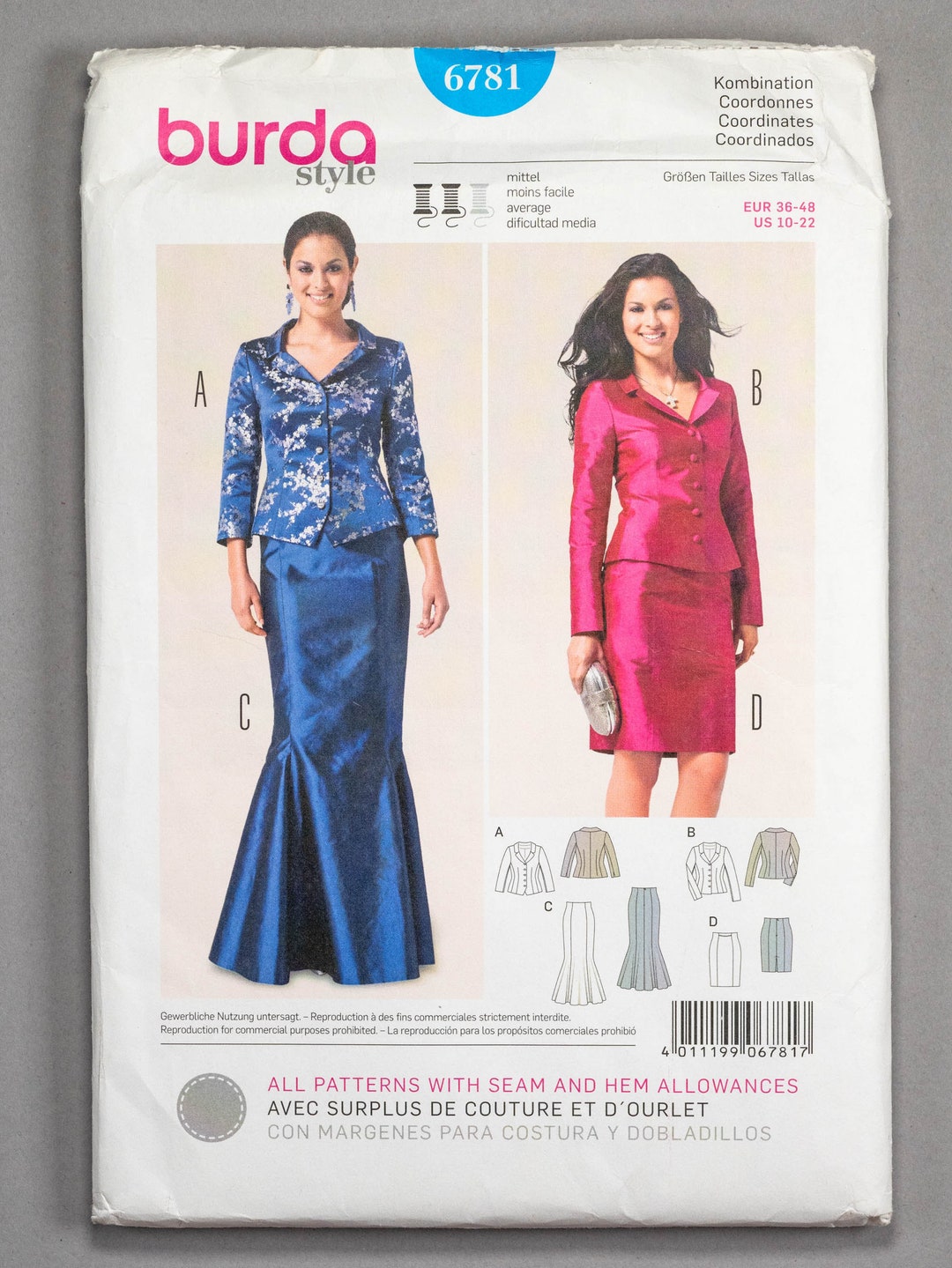 Burda Style 6781 | 10-22 | Misses' Evening Separates Sewing Pattern ...