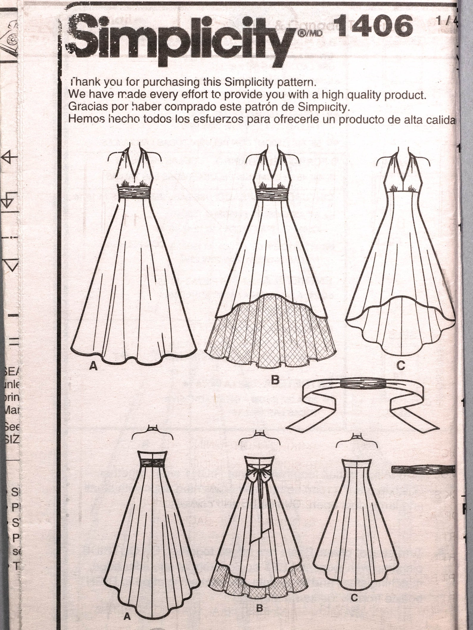 S1406 | Szs 10-18 | Simplicity 1406 Special Occasion Halter Dress ...