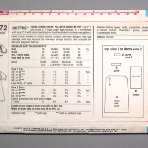 S7772 Small Simplicity 7772 Retro 1970s 70s Junior Teen Pullover Maxi ...