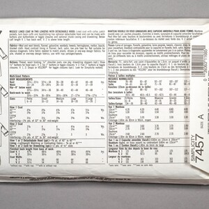 S7457 | PT-XL | Simplicity 7457 Vintage Lined Coat Sewing Pattern ...