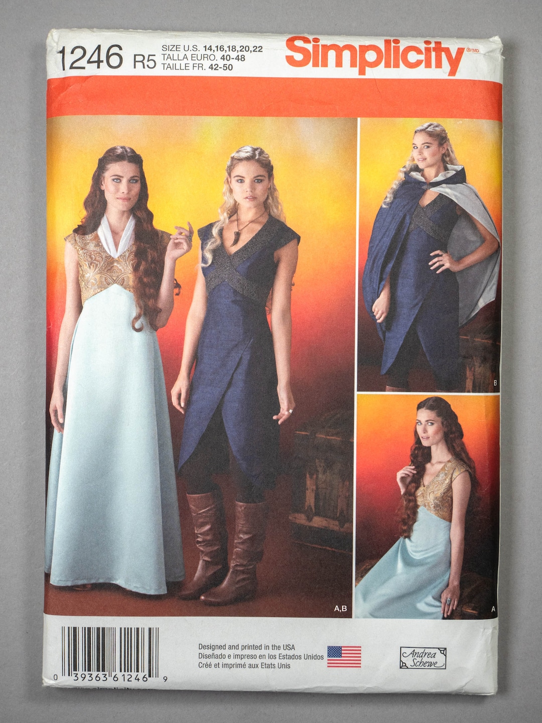 S1246 / 1008 Sz 14-22 Simplicity 1008 Fantasy Lady, Dragon Queen ...