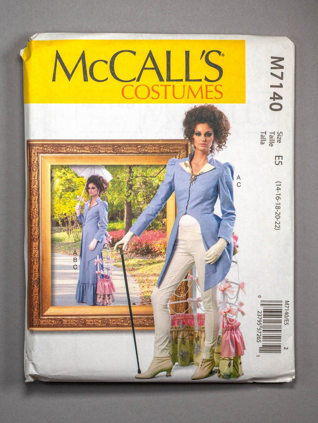 M7140 | Szs 14-22 | Mccalls 7140 Misses' Steampunk Victorian Bustle Era ...