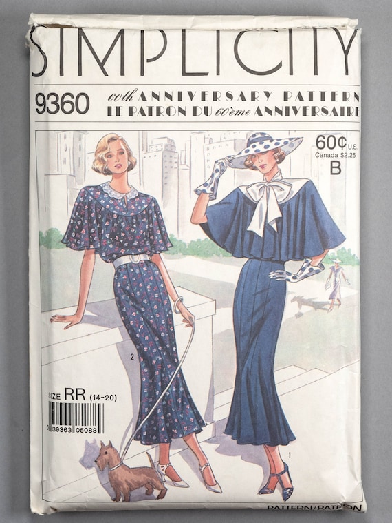 S9360 Sz 14-16 Simplicity 9360 60th Anniversary 1988 / - Etsy