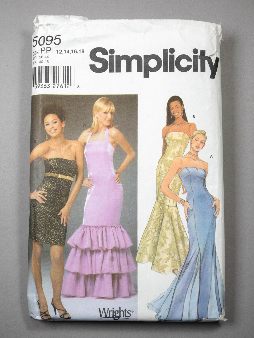 S5095 Szs 12-18 Simplicity 5095 Evening Gown Prom Bridal Formal ...