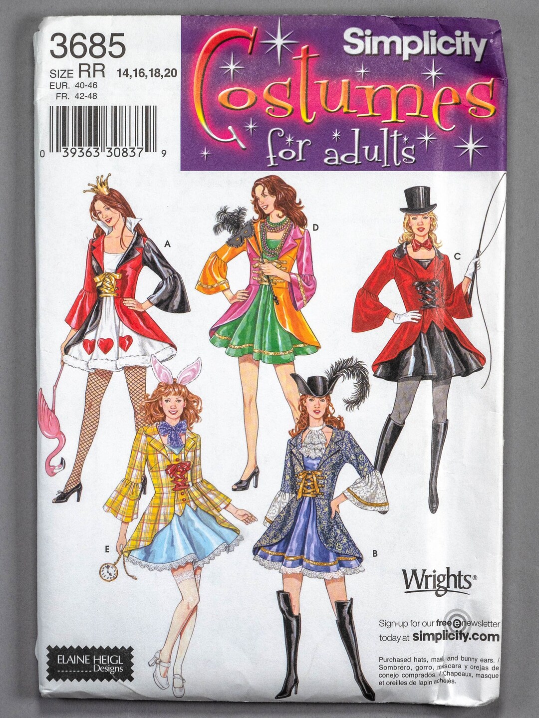 S3685 | Szs 14-20 | Simplicity 3685 Minidress Costumes Sewing Pattern: Lolita, Queen of Hearts ...