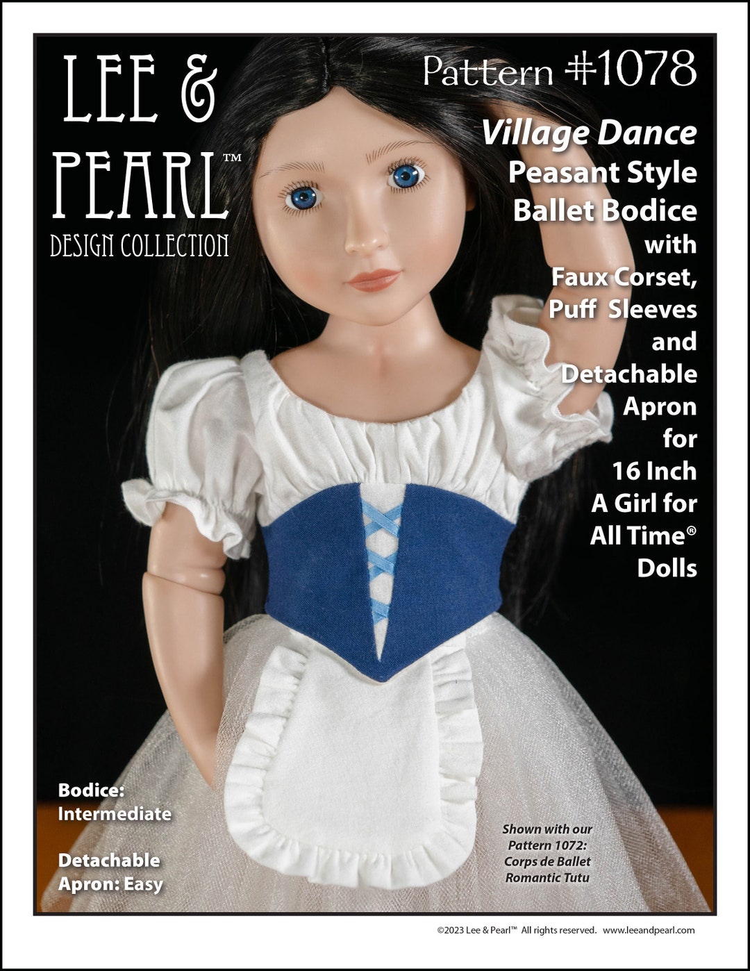 L&P 1078: Village Dance Peasant Style Ballet Bodice + Apron Pattern for ...