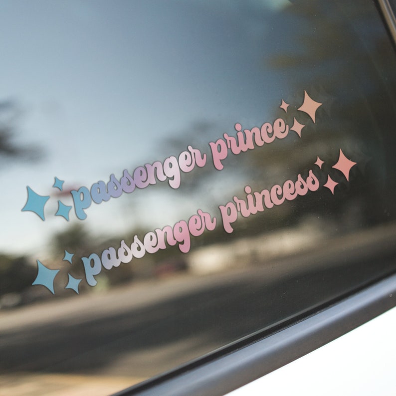 Passenger Princess Prince Vinyl Car Decal - Etsy