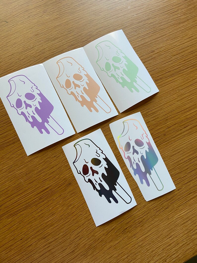 Skull Ice Cream Vinyl Car Decal - Etsy