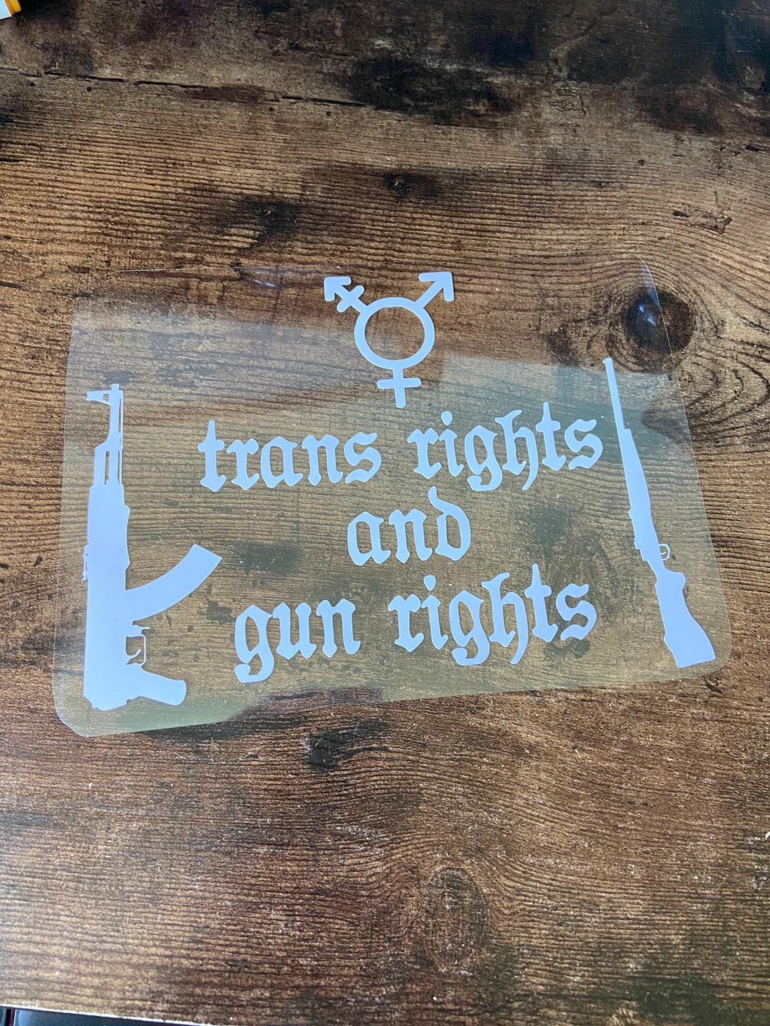 Trans Rights and Gun Rights Car Vinyl Decal - Etsy