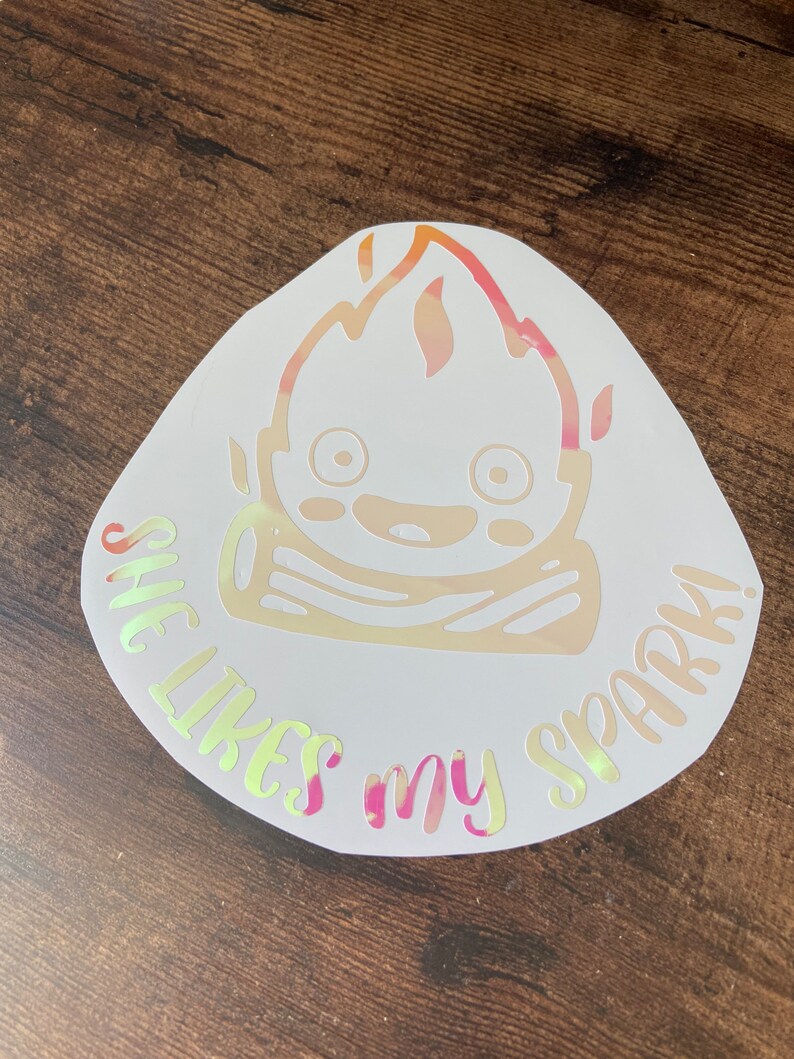 She Likes My Spark Calcifer Vinyl Car Decal - Etsy