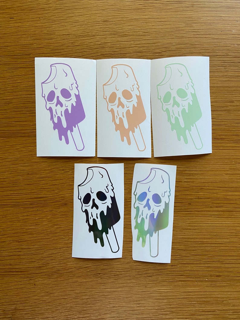 Skull Ice Cream Vinyl Car Decal - Etsy