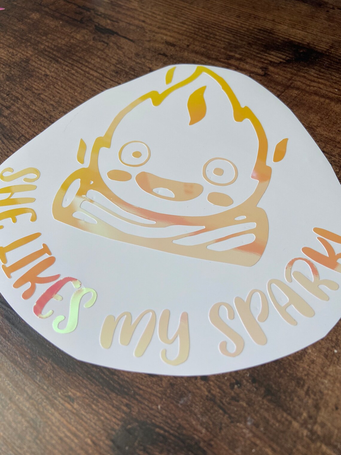 She Likes My Spark Calcifer Vinyl Car Decal - Etsy