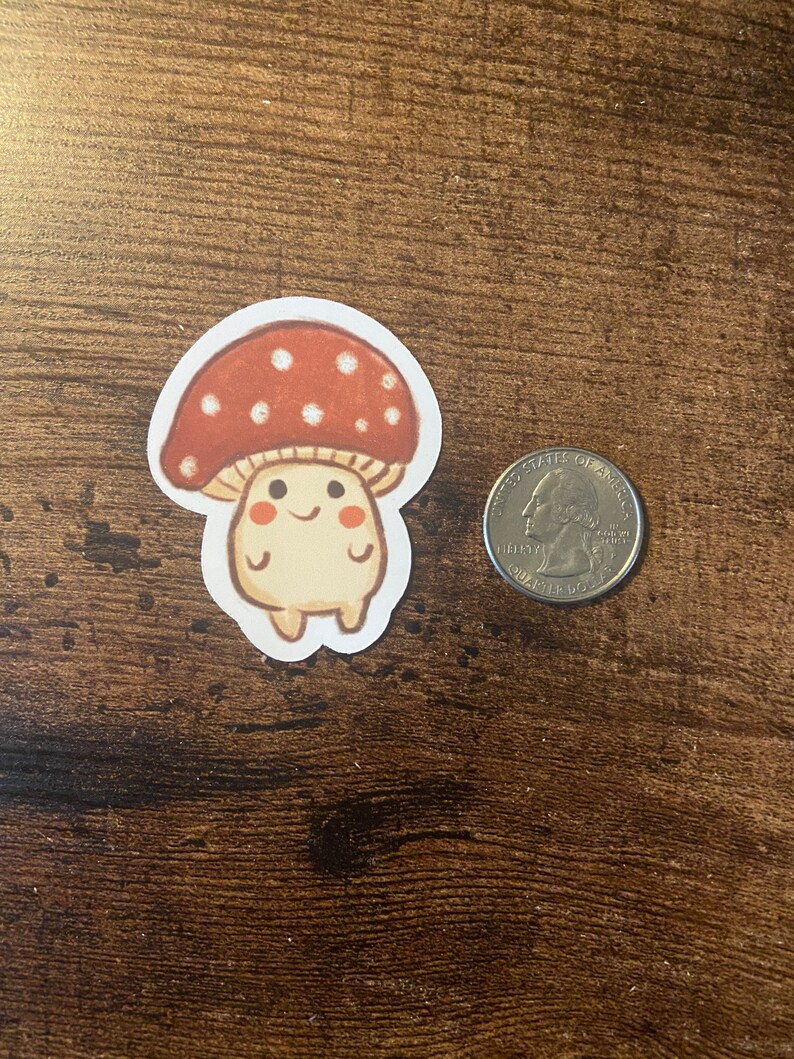 Cottagecore Mushroom Cutie Sticker - Etsy