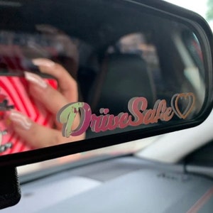 Drive Safe Vinyl Decal for Rear View Mirror - Etsy