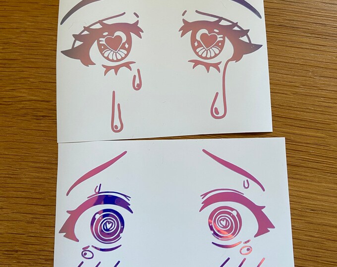 Large Romantic Crying Anime Eyes Decal for Car or Laptop - Etsy