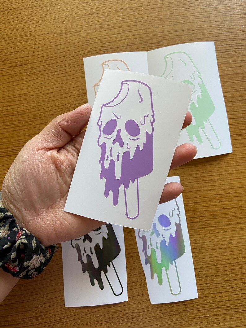 Skull Ice Cream Vinyl Car Decal - Etsy