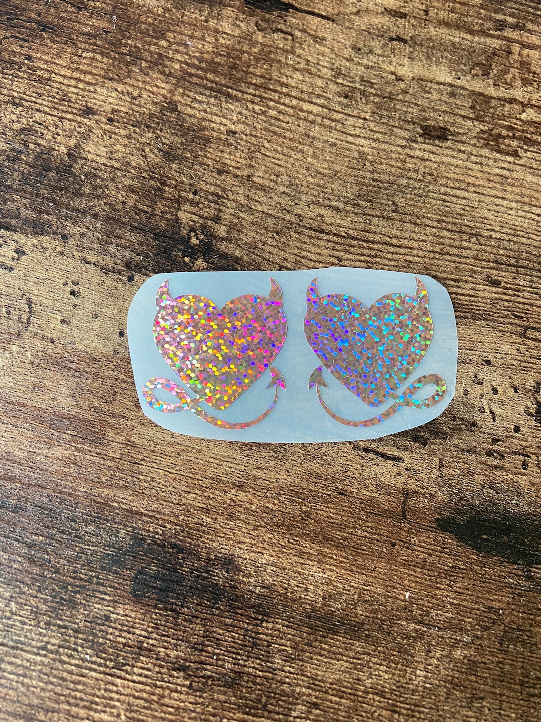 Y2K Devil Heart Pair Vinyl Car Decals - Etsy