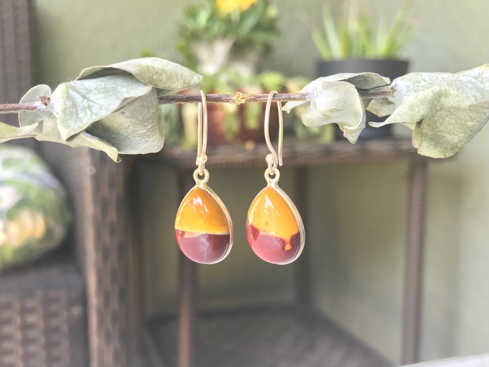 Australian Mook Jasper Earrings Connection With Nature Grounding Liver Health Overcoming Loss ...