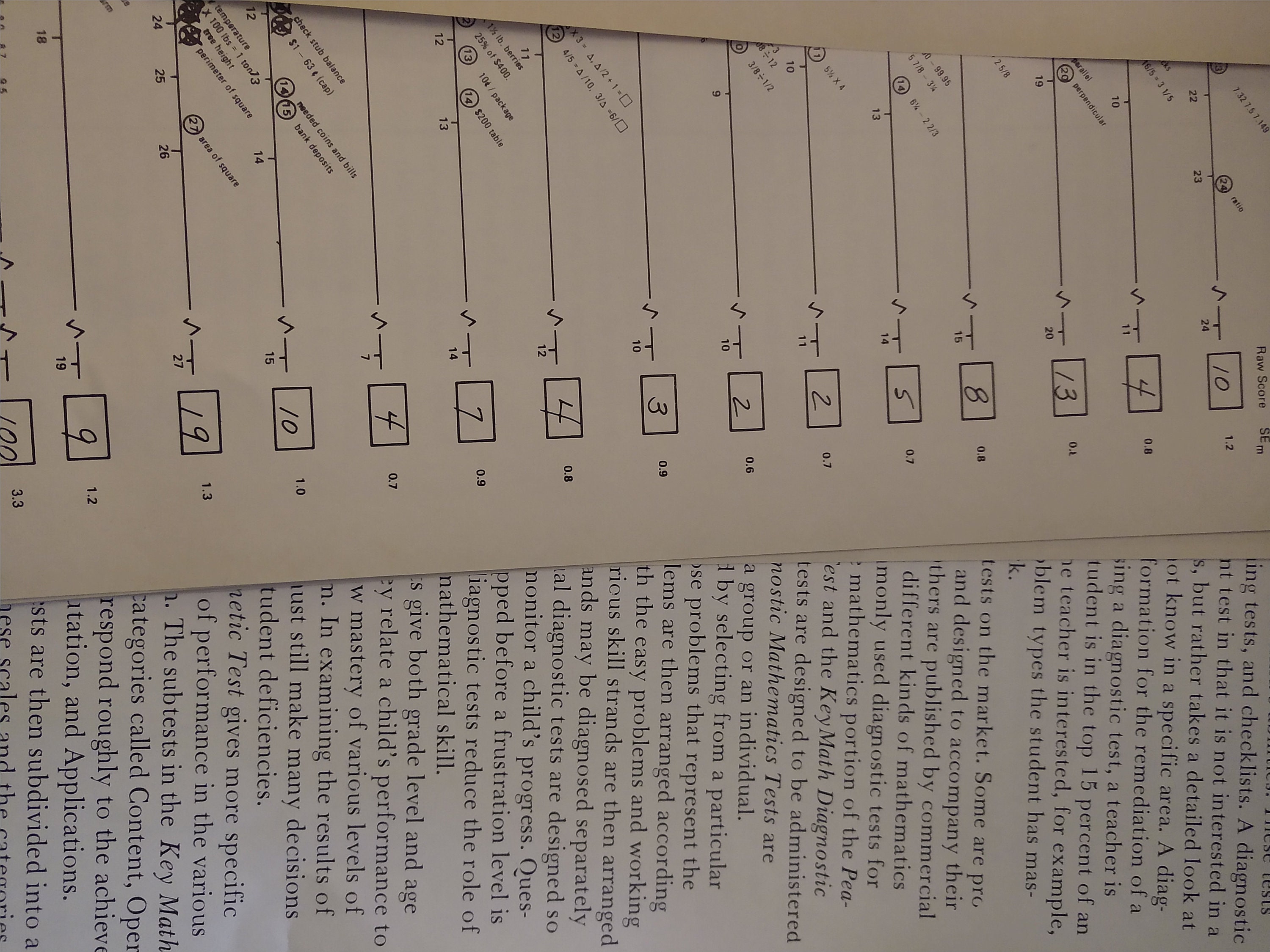 Vintage (1980's) Pages From a Teaching Math Book; Scrapbooking; Mixed ...