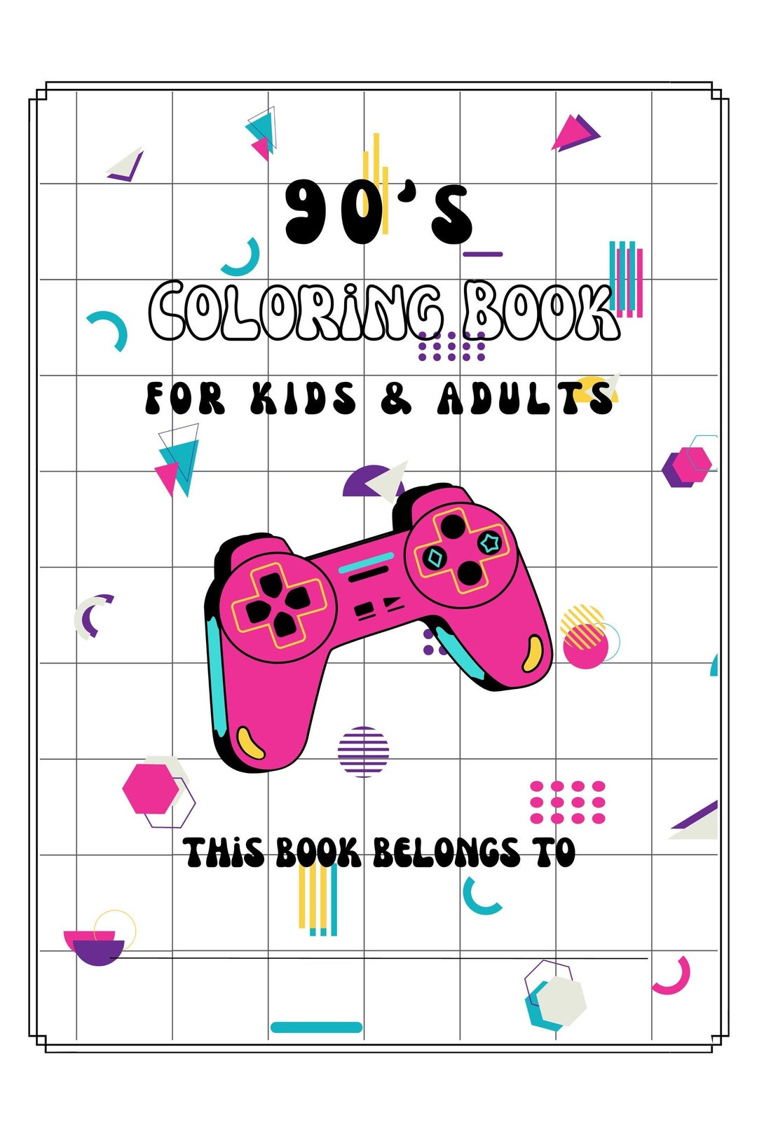 90’s Theme Coloring Pages for Adults & Children 30 Pages! - Etsy