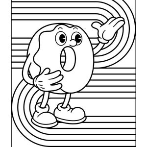 Retro Cartoon Coloring Pages for Kids & Adults - Etsy