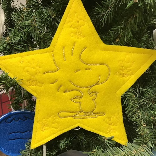 Star Christmas Tree Topper in Yellow Felt - Etsy
