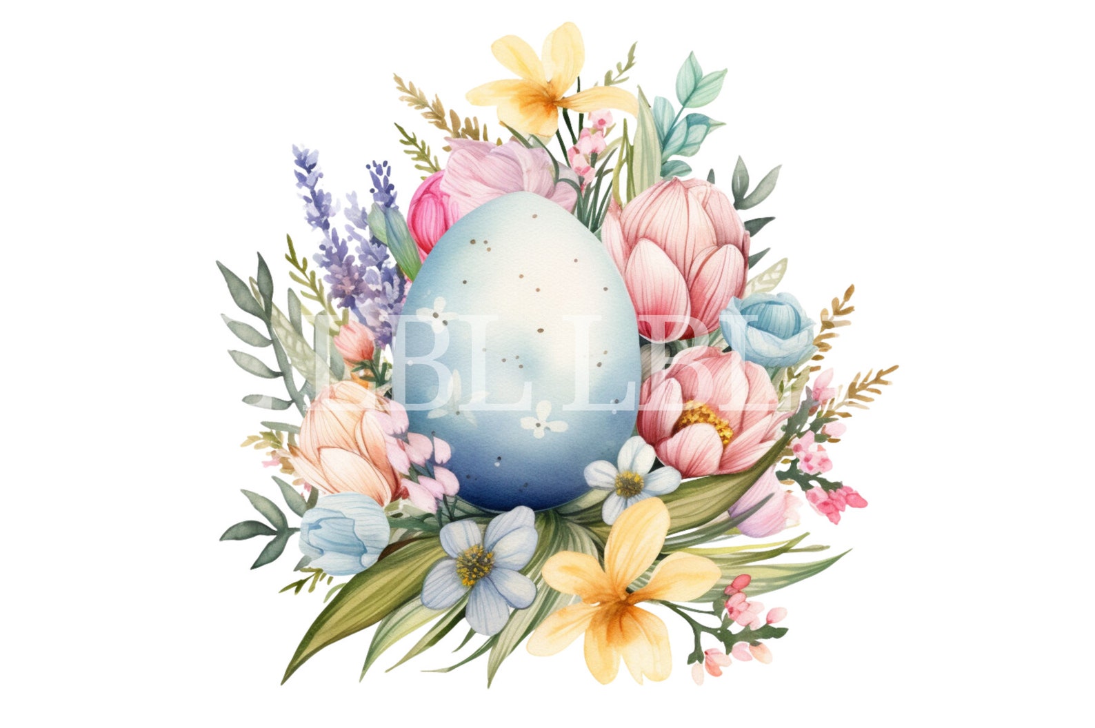 8 Watercolor Easter Egg Clip Art Transparency Digital Papers Digital ...