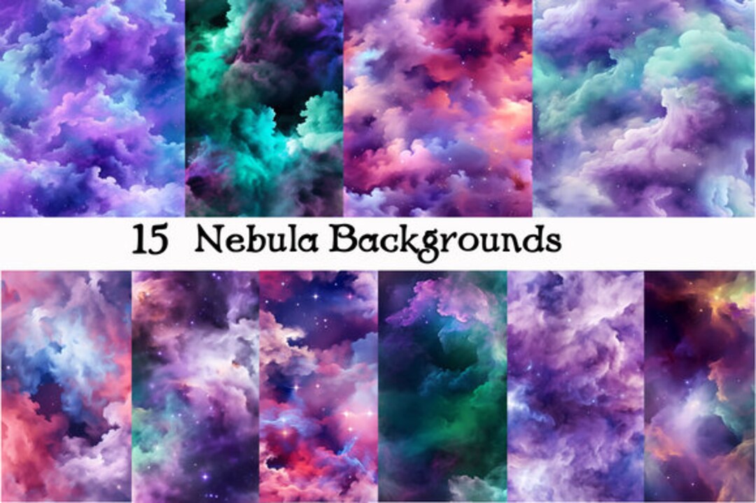 Nebula Digital Paper Backgrounds Digital Download - Etsy