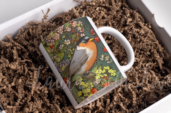 Vintage Spring Robins Clip Art Backgrounds Set 2 Digital - Etsy