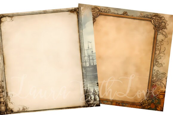 Renaissance Faire Medieval Paper Backgrounds - 20 Designs - Digital ...