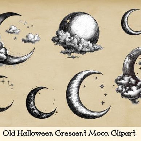 Crescent Moon Art - Etsy