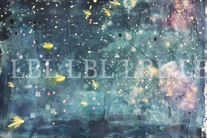 12 Fireflies Watercolor Backgrounds ~ 300 DPI ~ Digital Paper ...