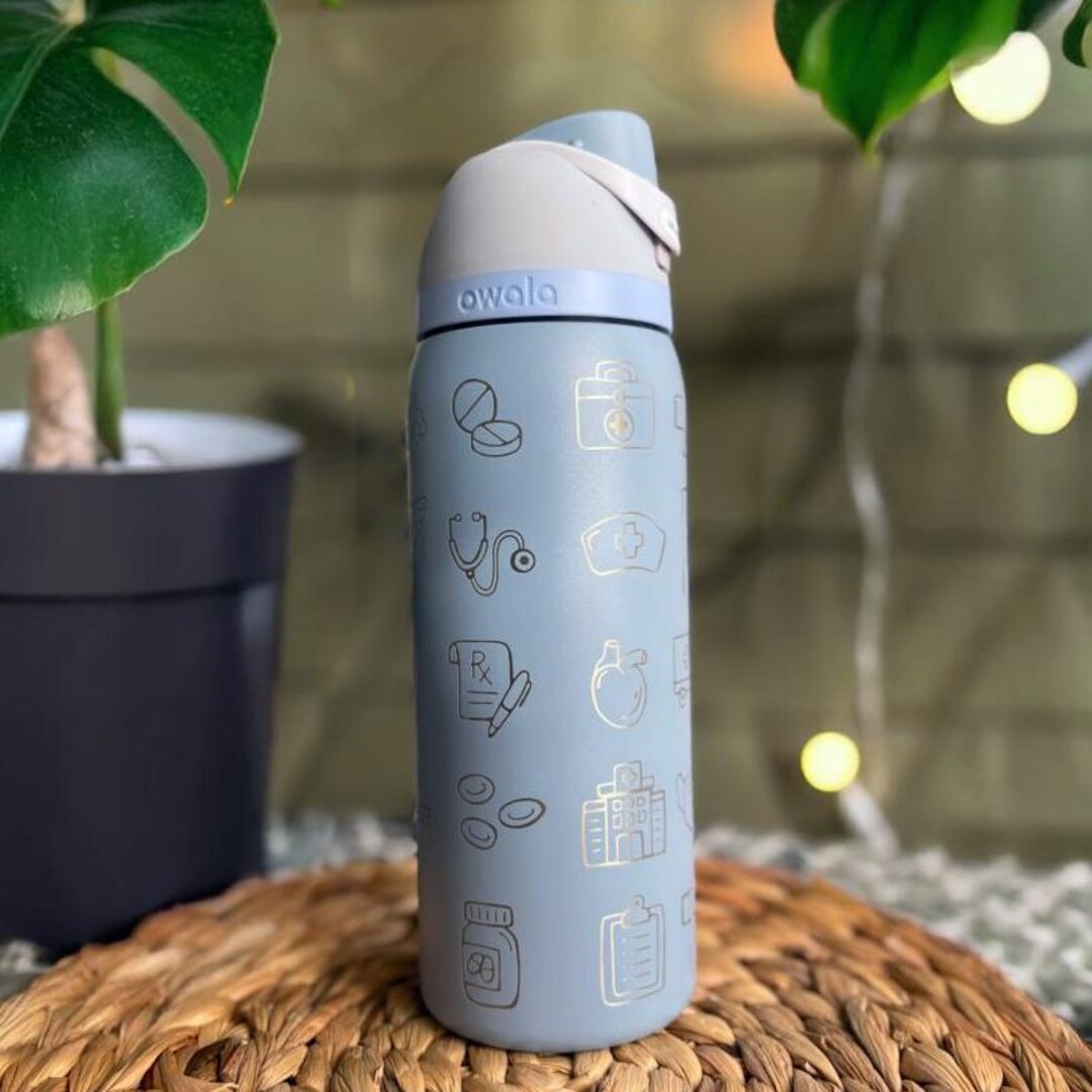 Medical Theme Owala Engraved Bottle Custom Badge Name - Etsy