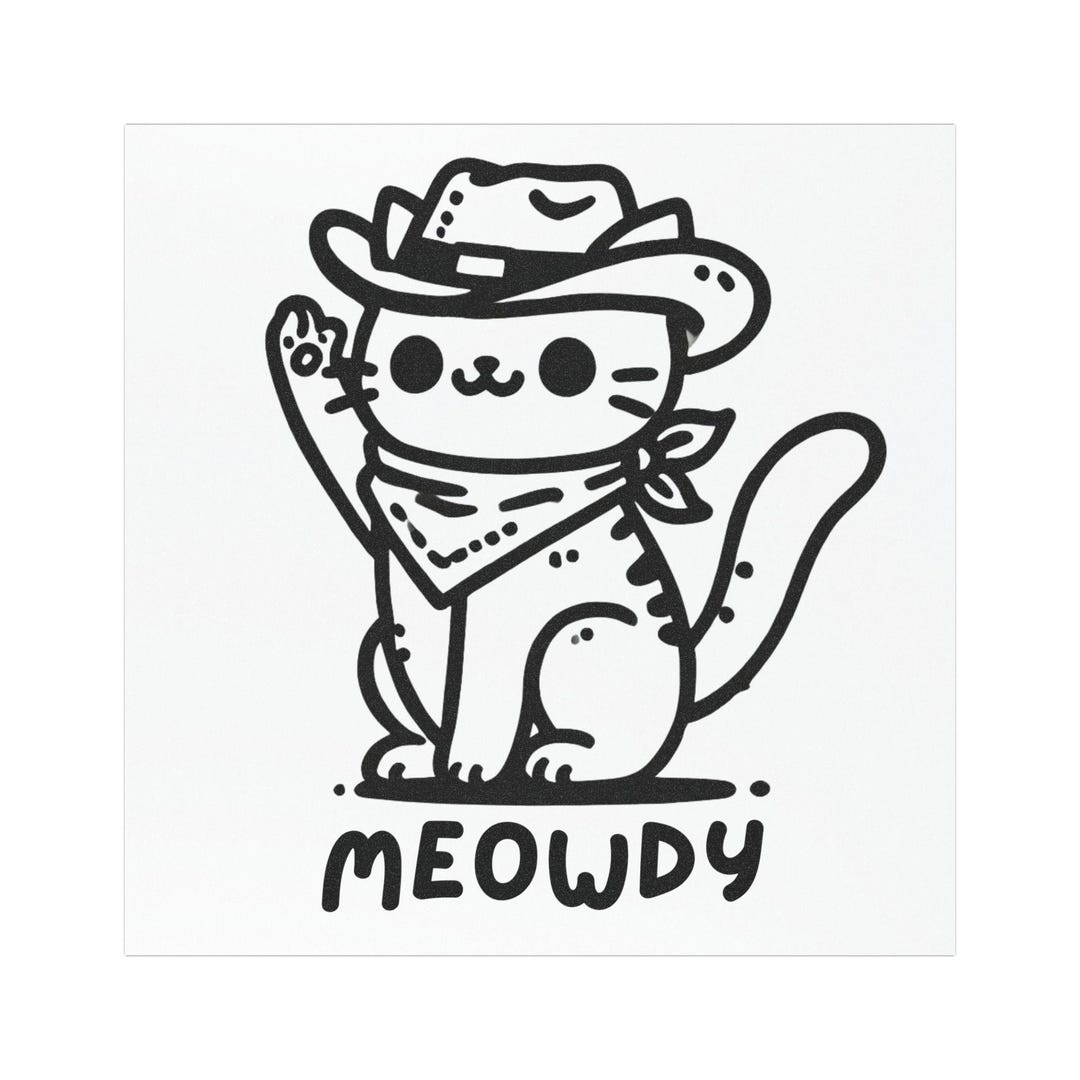 Funny Meowdy Car Magnet Funny Car Magnet Funny Cat Bumper Magnet ...