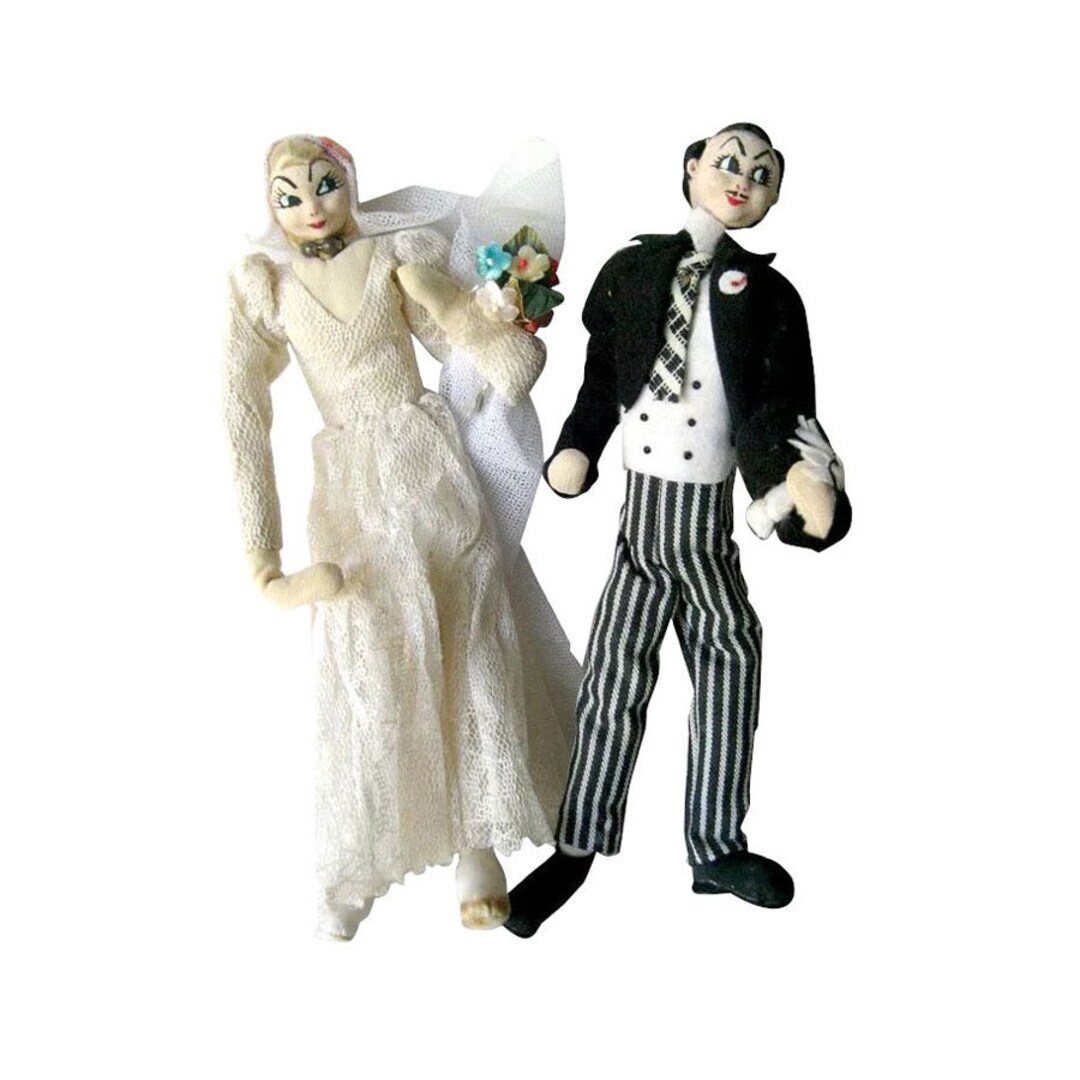 Bride and Groom Dolls From 1920s Wedding Decor Wedding Shower ...