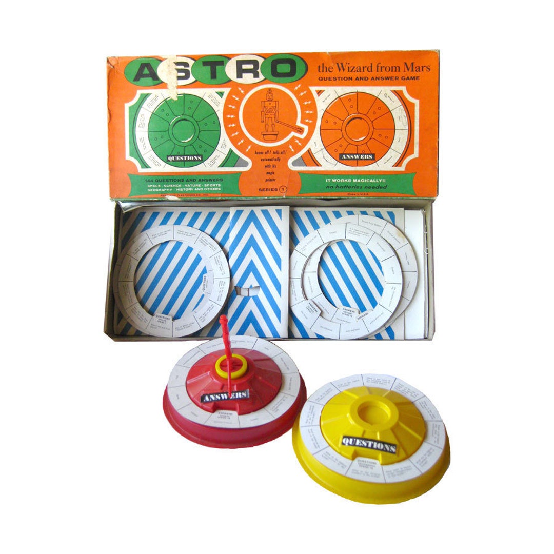 Retro Space Age Game Astro the Wizard From Mars Question and Answer ...