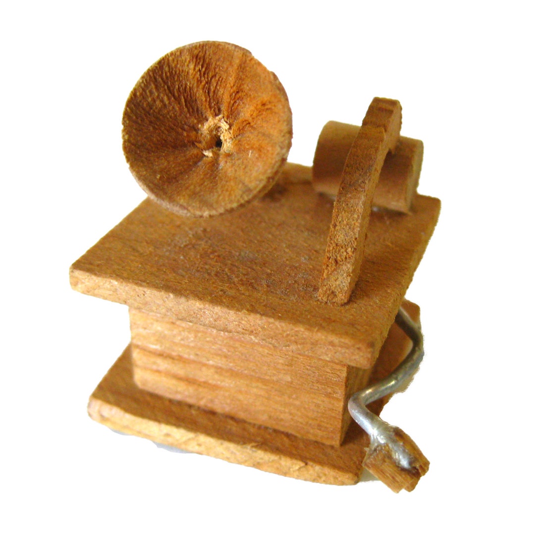 Miniature Wooden Phonograph Dollhouse Miniature Furniture Victorian ...