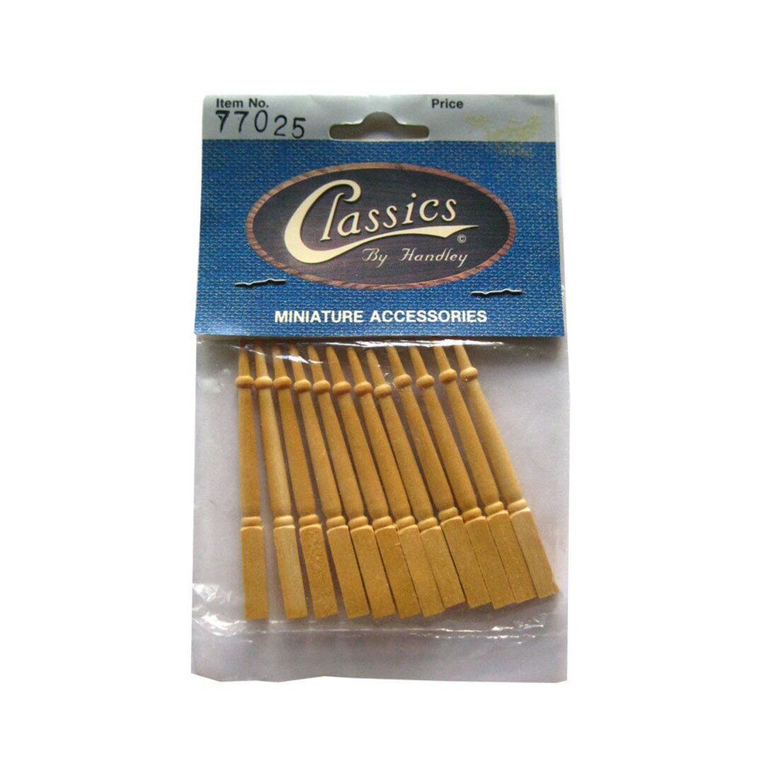 12 Classics Miniature Small Porch Rails or Stair Rails Dollhouse ...