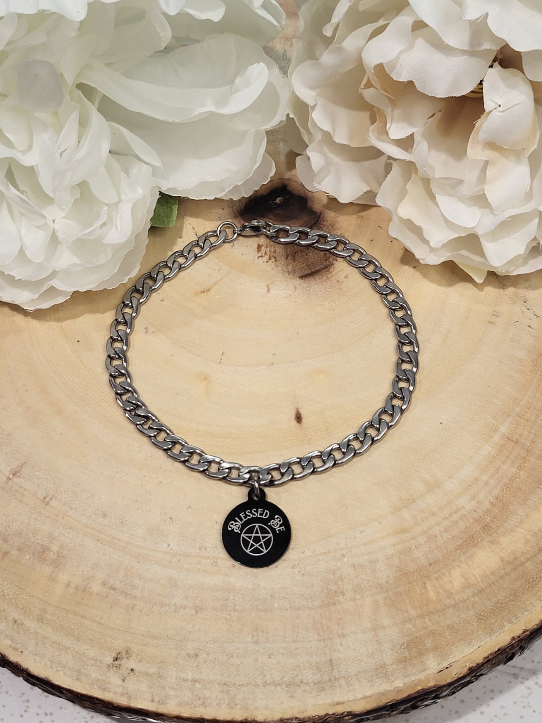Blessed Be Stainless Steel Ankle Bracelet-boho Jewelry,boho Anklet ...