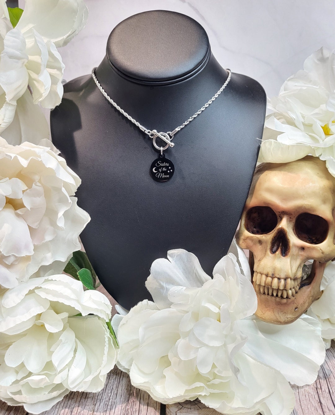 Sisters of the Moon Stainless Steel Toggle Necklace-witchy Necklace ...