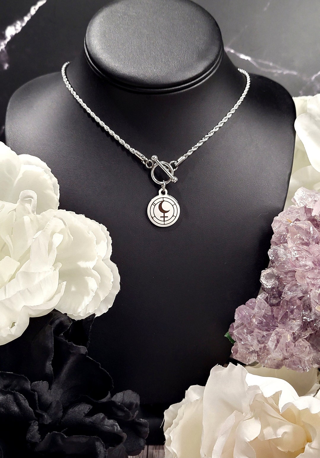 Lilith Sigil Stainless Steel Toggle Necklace-lilith Necklace,lilith ...