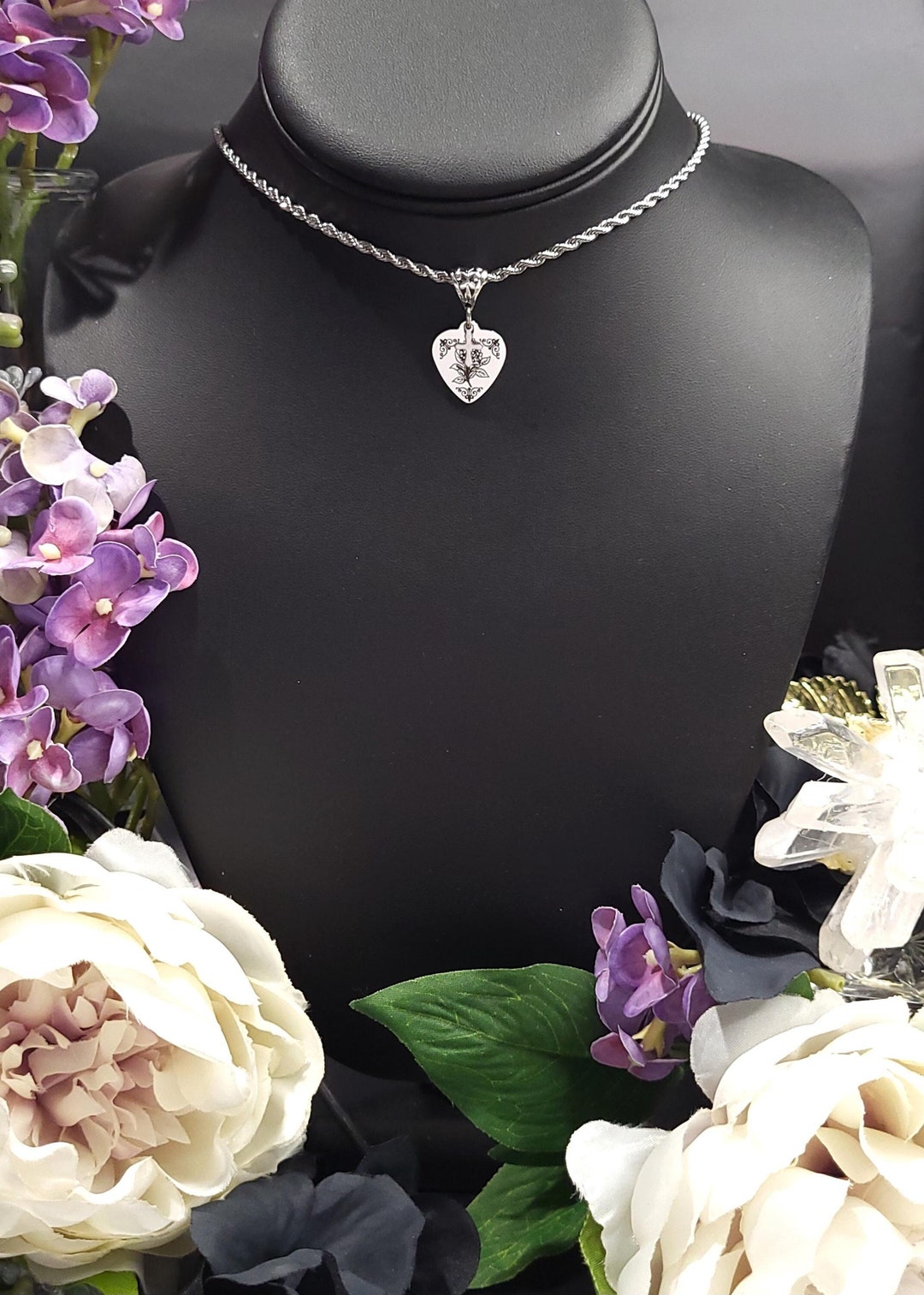 Nosferatu Inspired Lilac Victorian Mourning Gothic Stainless Steel ...